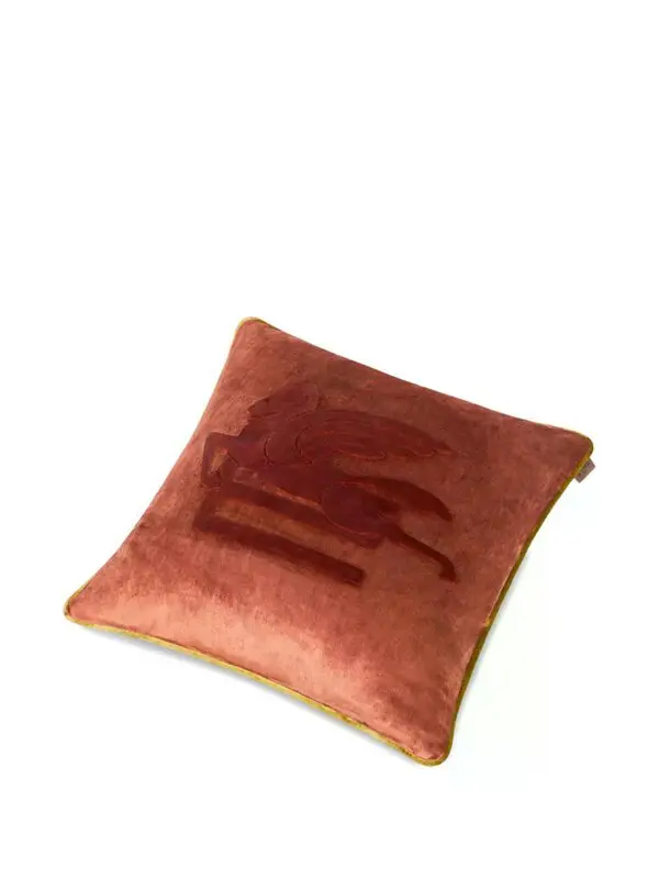 Etro Embroidered Pegaso Velvet Cushion