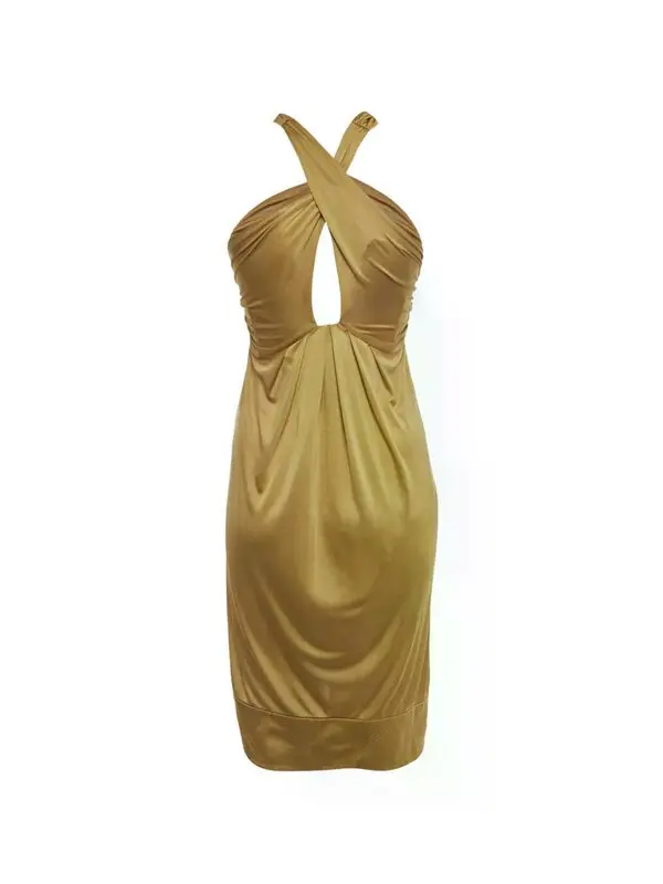Diane Von Furstenberg Halterneck Draped Mini Dress