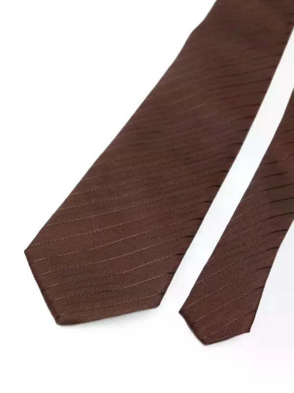 SAPIO Diagonal-stripe Tie - Brown