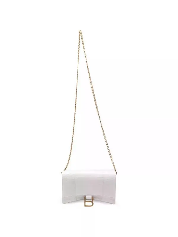 Balenciaga Hourglass Shoulder Bag - White