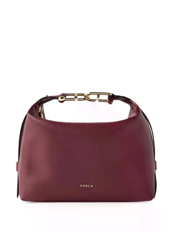 Furla Small Textured Leather Shoulder Bag - Red