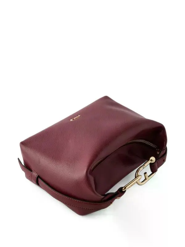 Furla Small Textured Leather Shoulder Bag - Red