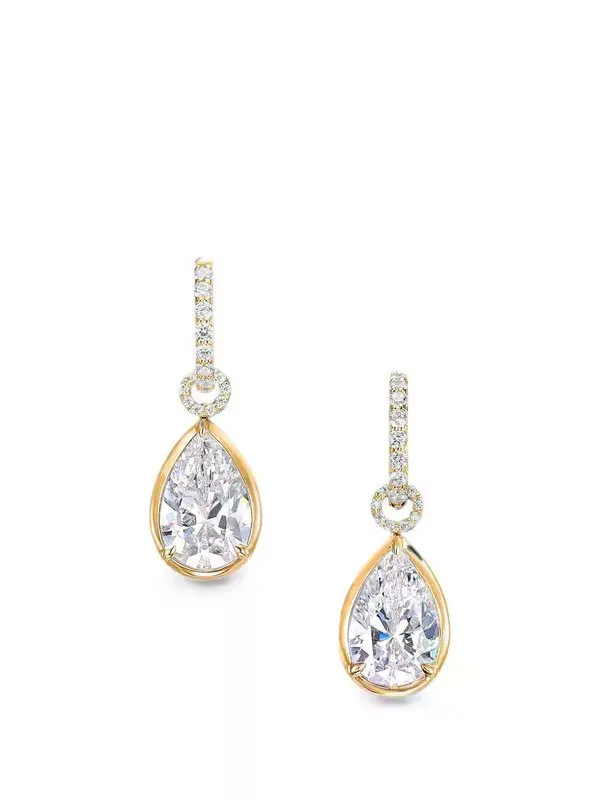 ANABELA CHAN Lab-grown Simulated Diamond Hoop Earrings