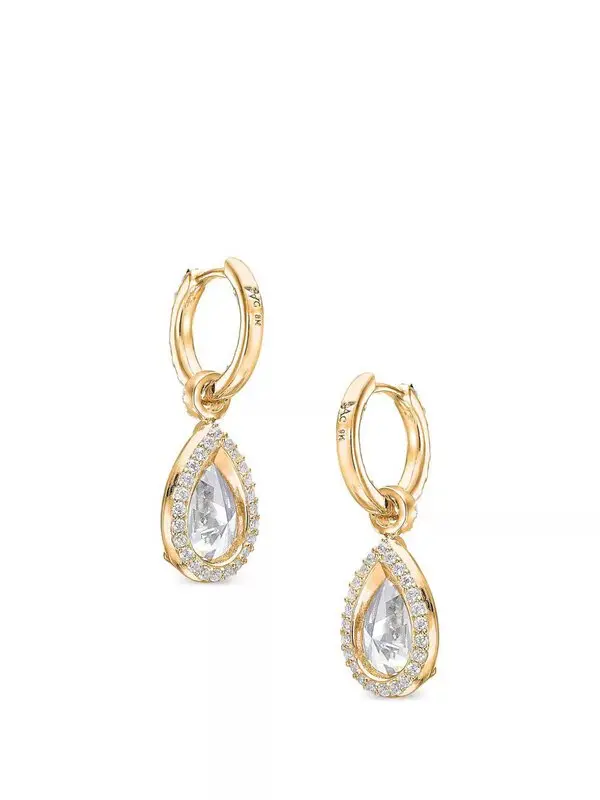 ANABELA CHAN Lab-grown Simulated Diamond Hoop Earrings