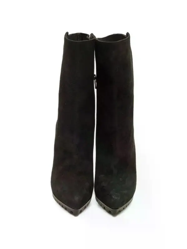 LE SILLA Suede Ankle Boots With Stiletto Heel