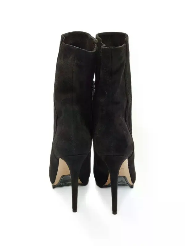 LE SILLA Suede Ankle Boots With Stiletto Heel