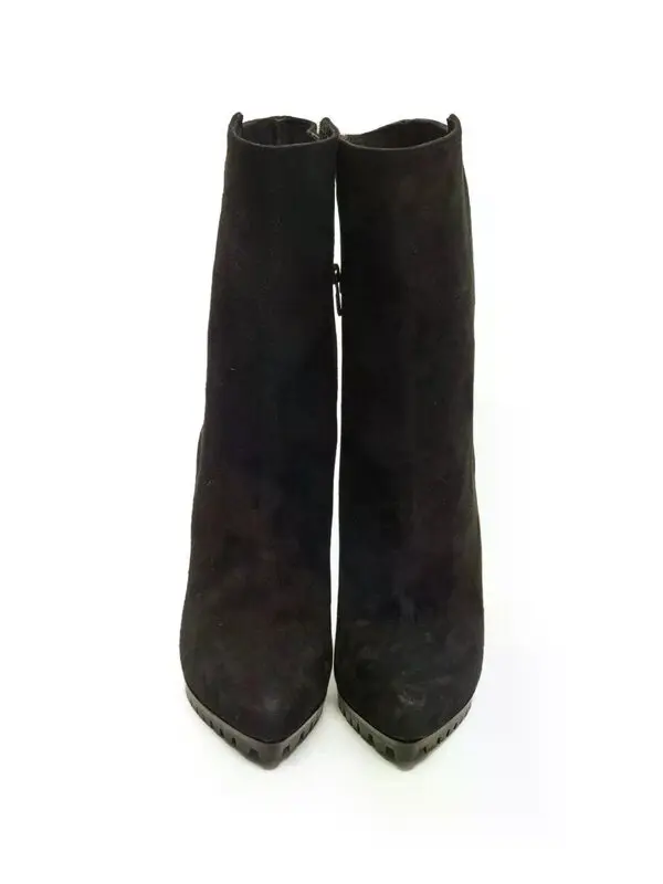 LE SILLA Suede Ankle Boots With Stiletto Heel