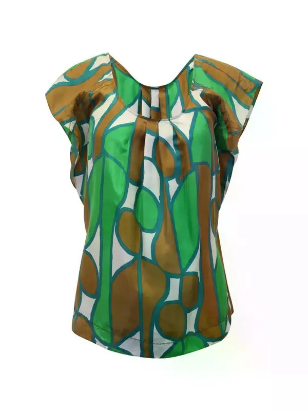 Diane Von Furstenberg Printed Silk Blouse