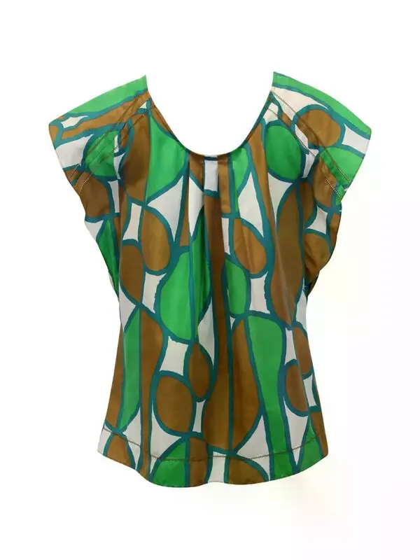 Diane Von Furstenberg Printed Silk Blouse