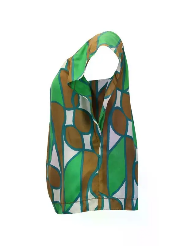Diane Von Furstenberg Printed Silk Blouse