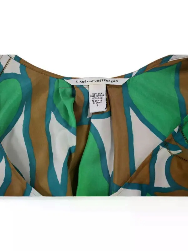 Diane Von Furstenberg Printed Silk Blouse