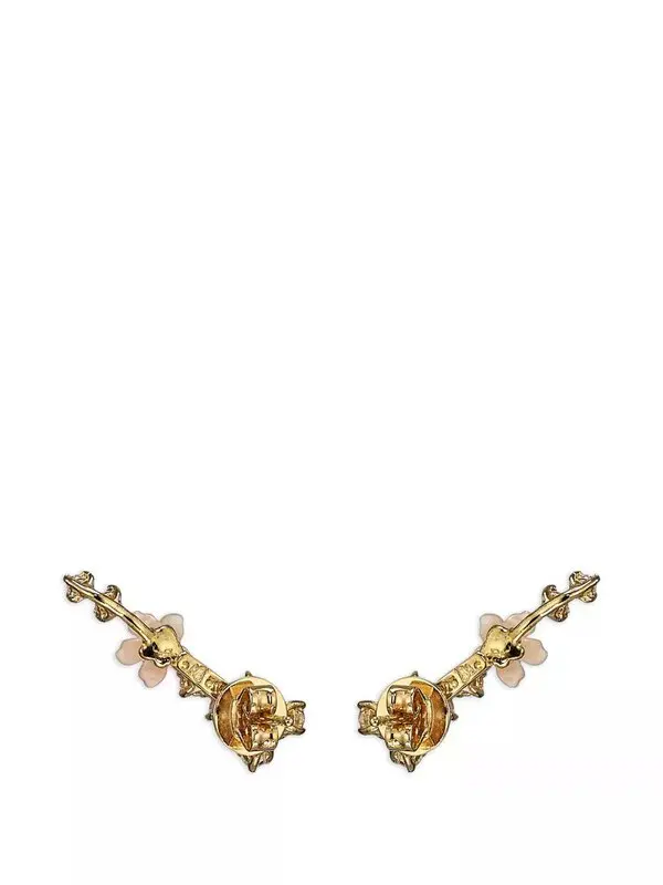 ANABELA CHAN Rose Floral Sapphire And Diamond Earrings