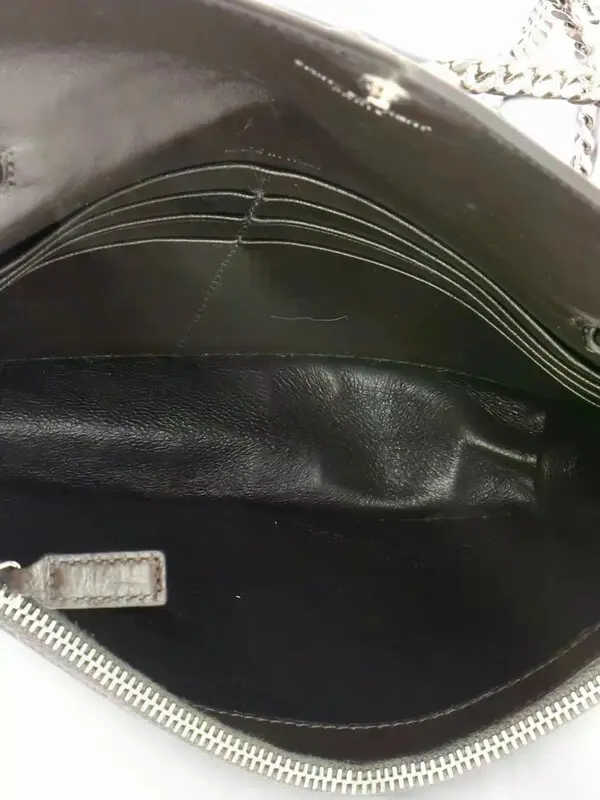 Saint Laurent Classic Monogram Wallet On Chain Crocodile Embossed Leather Small Crossbody Bag