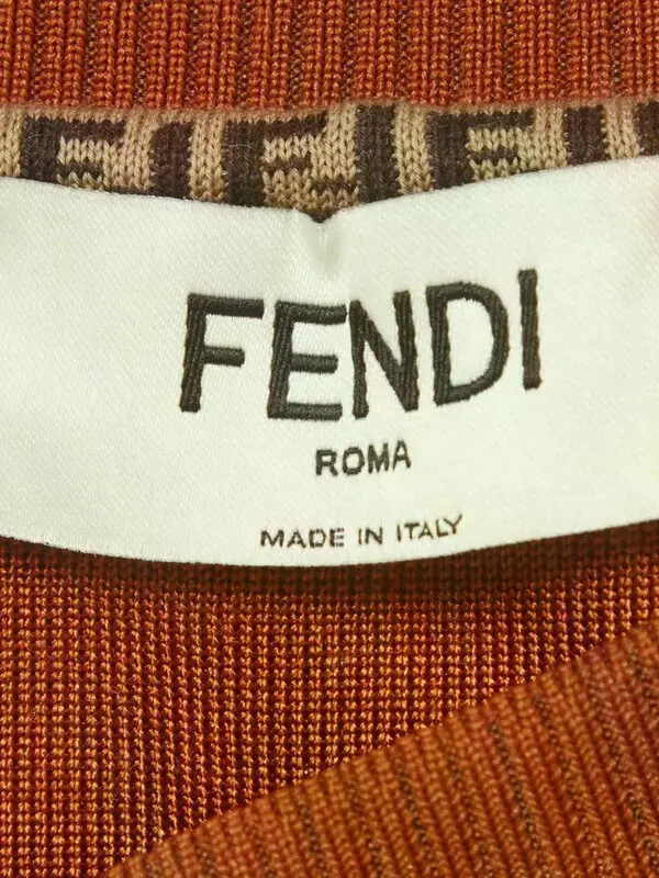 Fendi Fine Knit Belted Crewneck Sweatshirt
