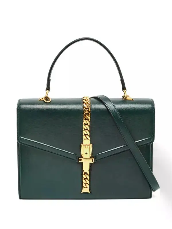 Gucci Sylvie 1969 Leather Handbag - Green