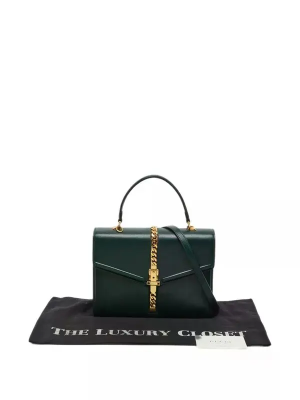 Gucci Sylvie 1969 Leather Handbag - Green