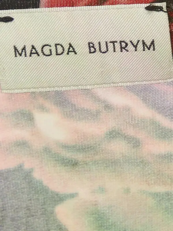 Magda Butrym Floral Print Draped Maxi Skirt