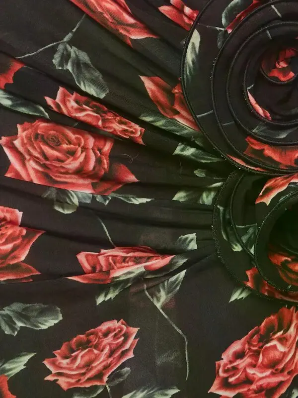 Magda Butrym Floral Print Draped Maxi Skirt