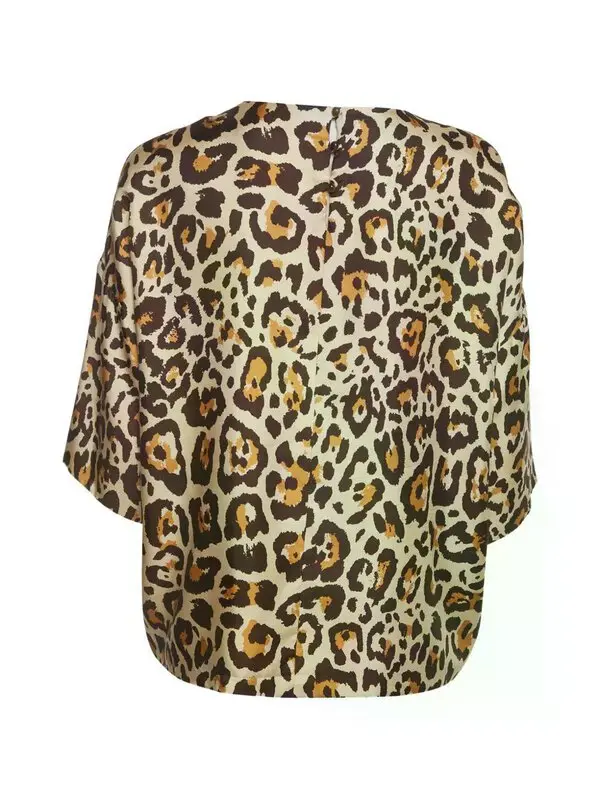 Dior Silk Leopard Print Blouse