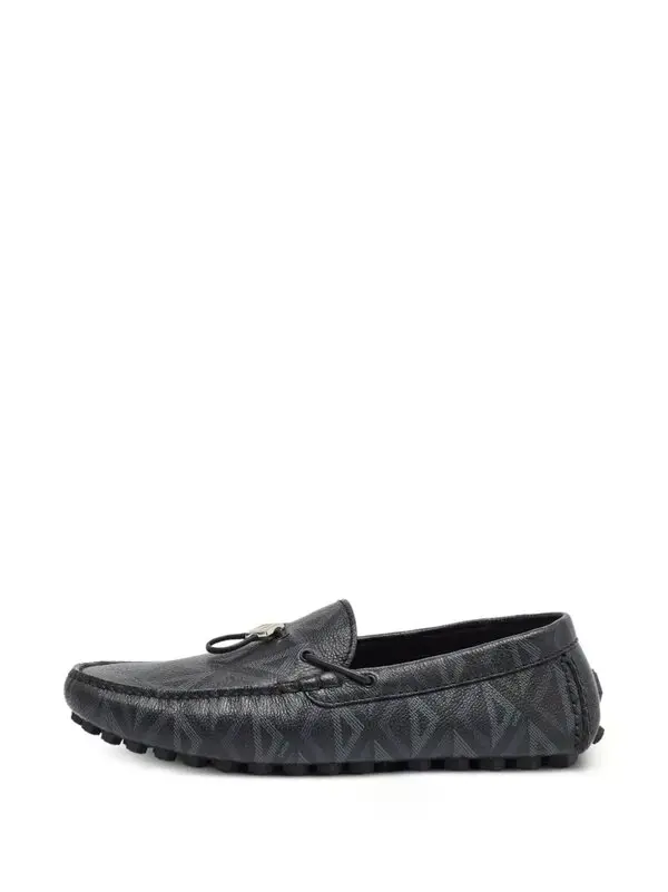 Dior Leather Cd Diamond Loafers - Black