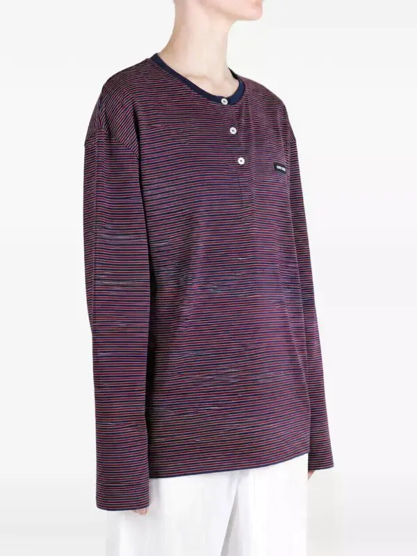 Miu Miu Striped Jersey T-shirt