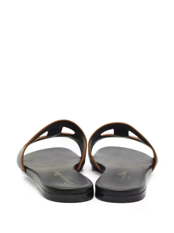 Dior D Club Leather Sandals - Black
