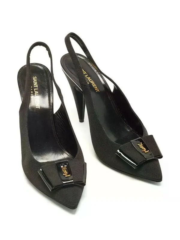 Saint Laurent Anaïs Bow Slingback Pumps