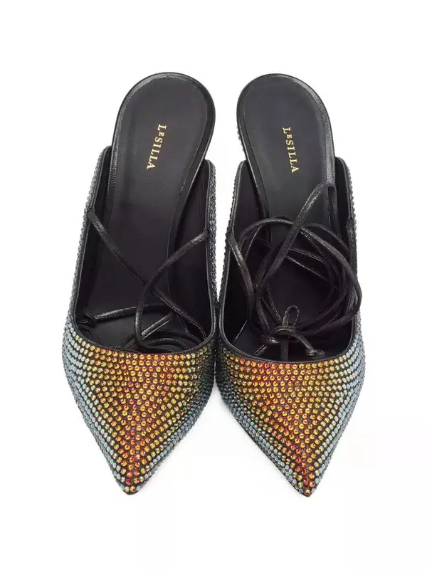 LE SILLA Crystal Embellished Stiletto Pumps - Black
