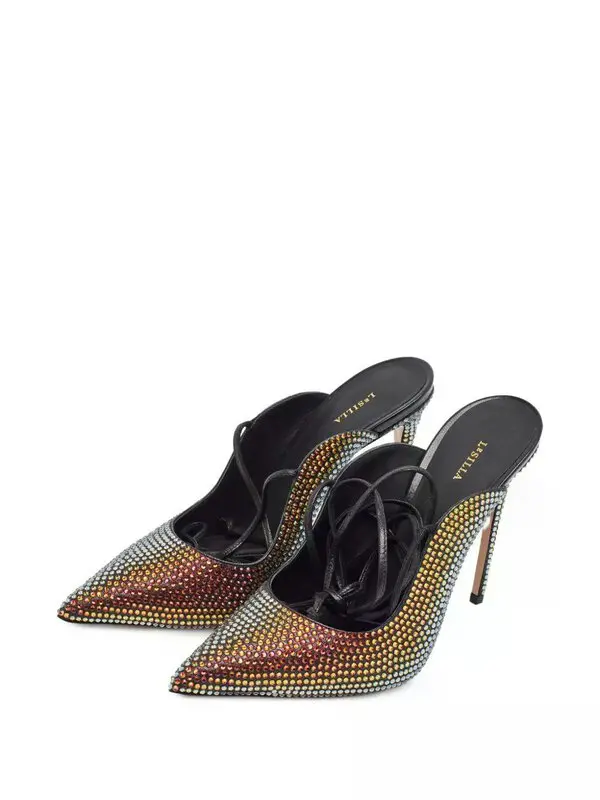 LE SILLA Crystal Embellished Stiletto Pumps - Black