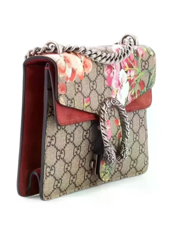 Gucci Dionysus Bag Blooms Print Gg Coated Canvas Mini Shoulder Bag - Brown