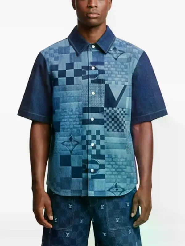 LOUIS VUITTON Monogram Print Shirt And Shorts Set