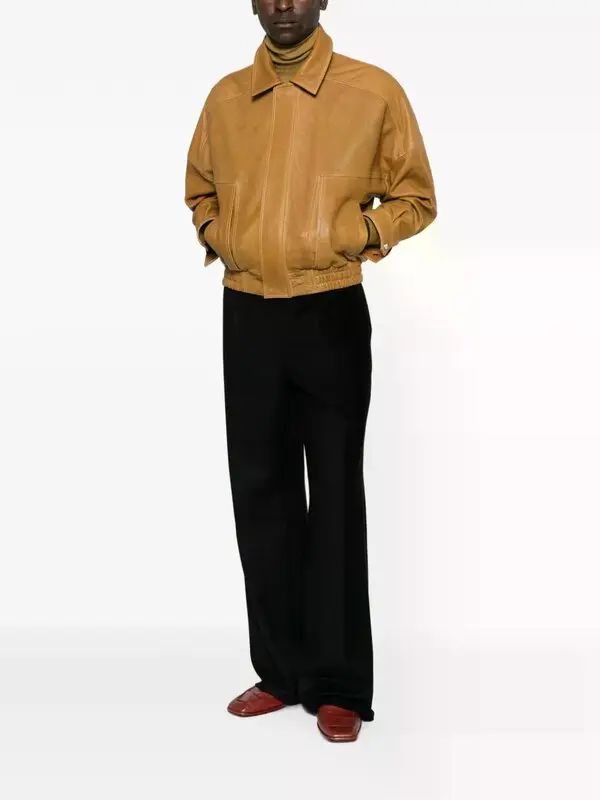 Saint Laurent Fluid Pants In Wool Flannel