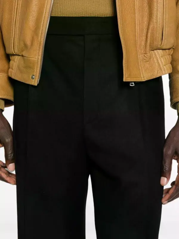 Saint Laurent Fluid Pants In Wool Flannel