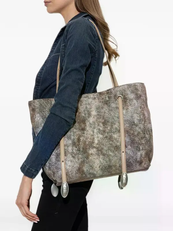 DIESEL® D-rop Cracked-effect Tote Bag