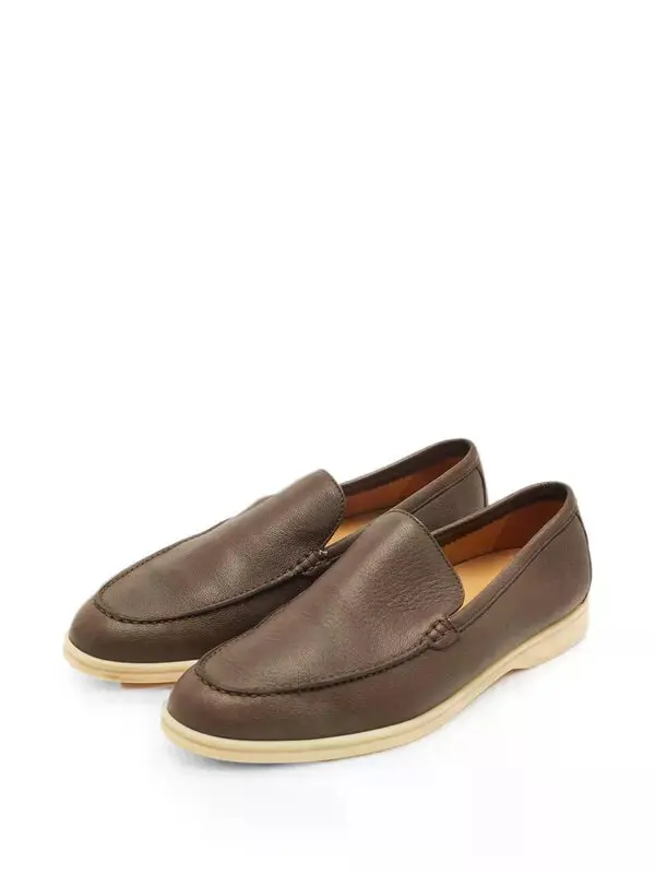 Loro Piana Summer Walk Leather Loafers