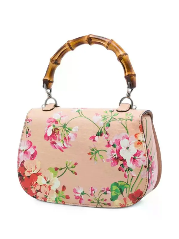 Gucci Blooms Bamboo Top Handle Bag Satchel - Pink