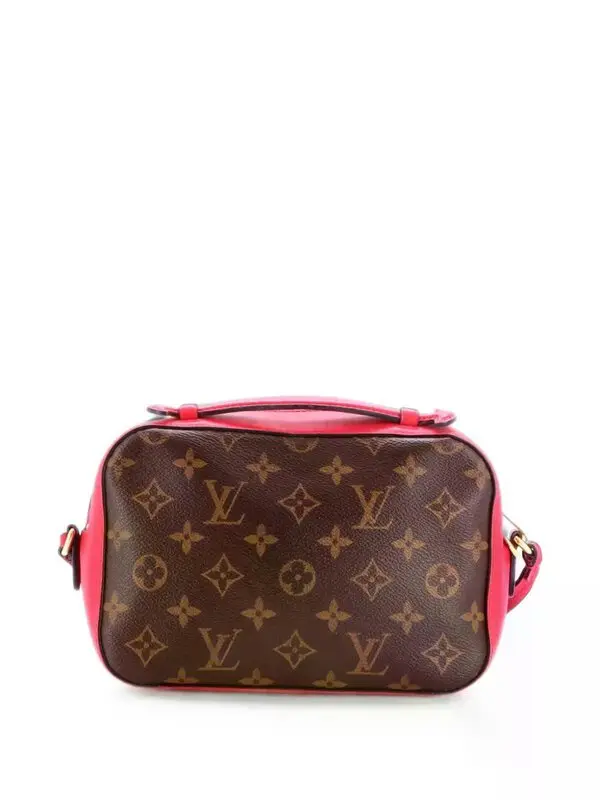 LOUIS VUITTON Saintonge Handbag Monogram Canvas With Leather Crossbody Bag - Pink