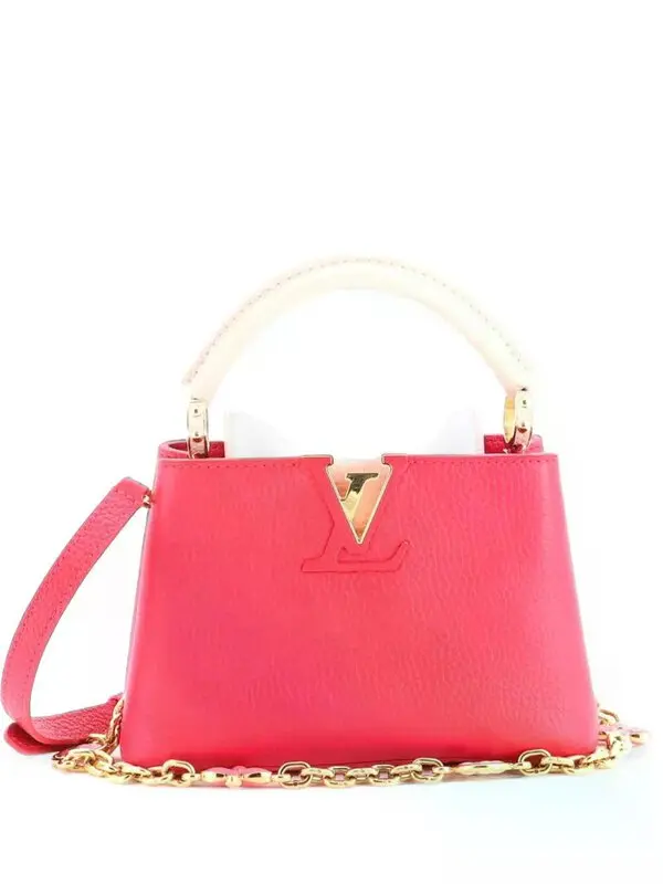 LOUIS VUITTON Flower Chain Capucines Mini Satchel Bag