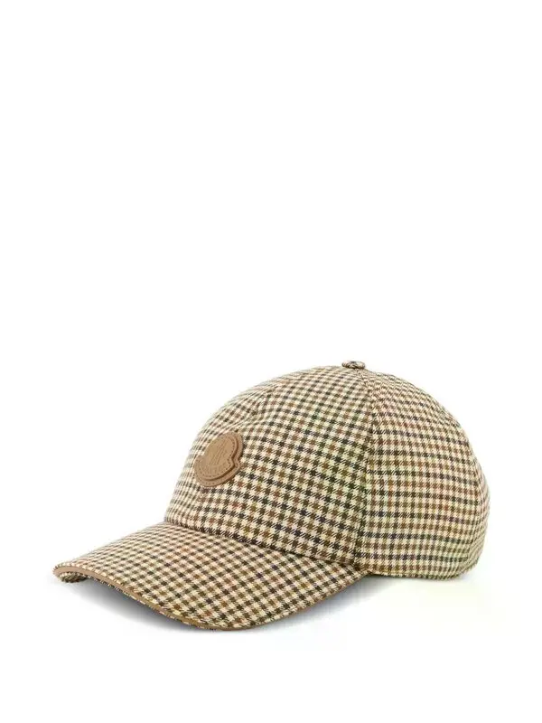 Moncler Check Wool Baseball Cap