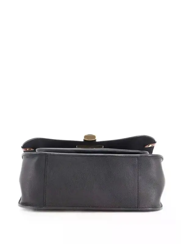LOUIS VUITTON Monogram Canvas Leather Satchel - Black