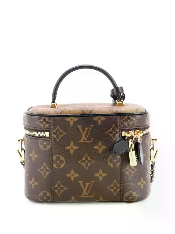 LOUIS VUITTON Reverse Monogram Canvas Pm Satchel - Brown
