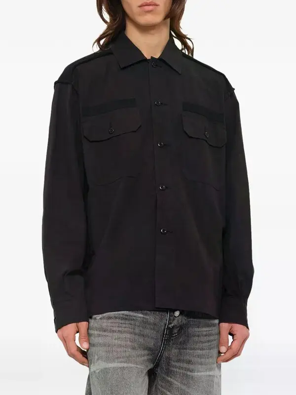 Undercover Ribbed-panel Chest-pocket Shirt