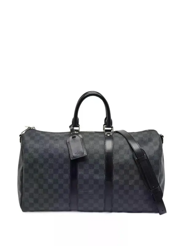 LOUIS VUITTON 2018 45 Keepall Bandoulière Damier Graphite Holdall - Grey