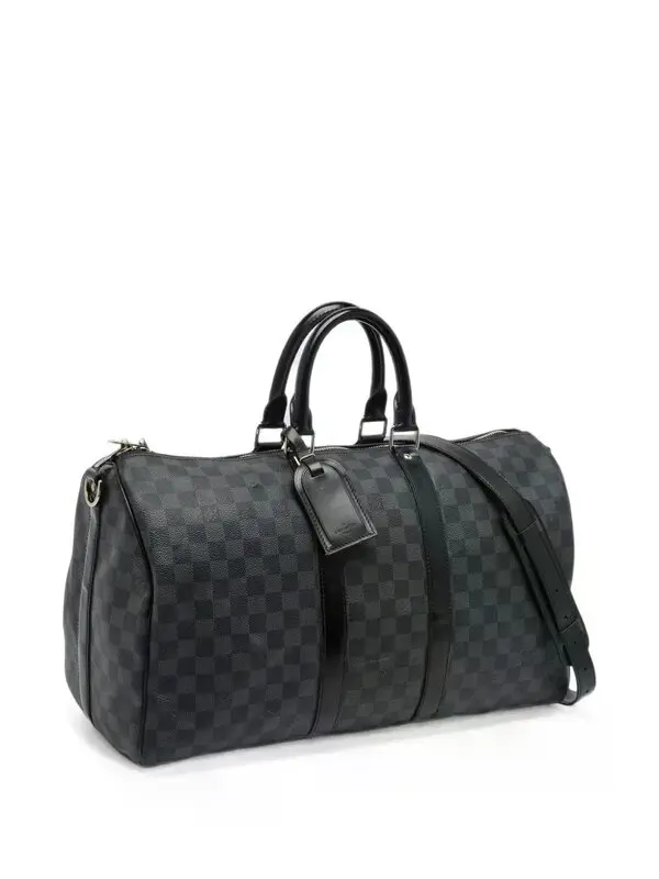 LOUIS VUITTON 2018 45 Keepall Bandoulière Damier Graphite Holdall
