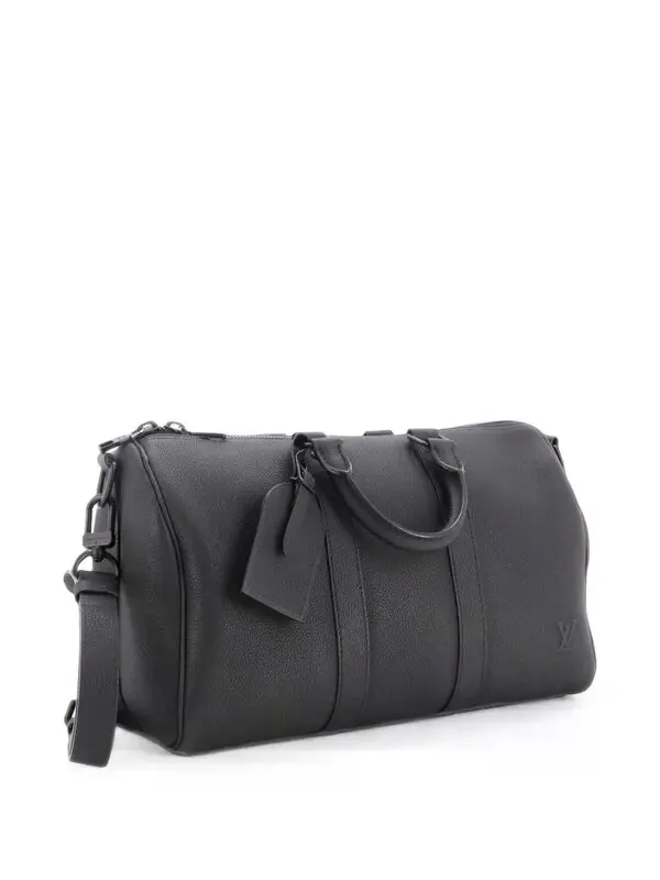 LOUIS VUITTON Aerogram Keepall Bandouliere 35 Travel Bag - Black