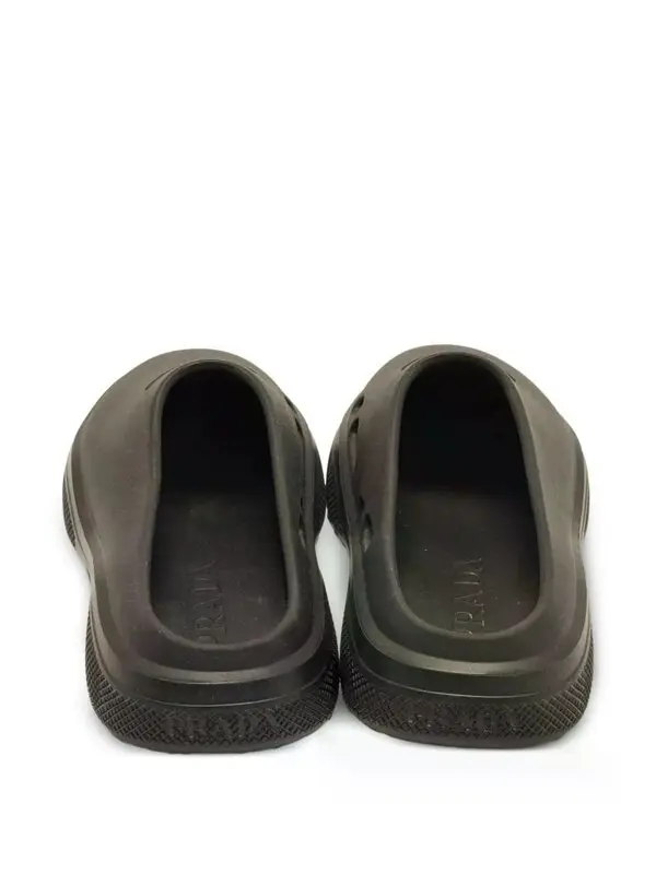 Prada Rubber Triangle Logo Slides