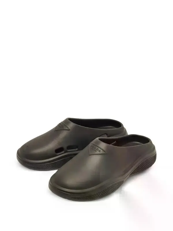 Prada Rubber Triangle Logo Slides