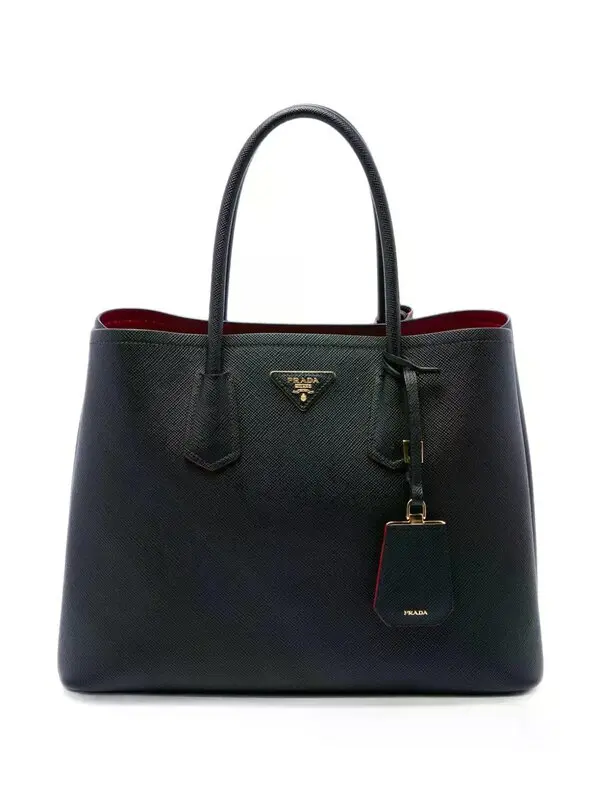 Prada Large Saffiano Cuir Double Satchel