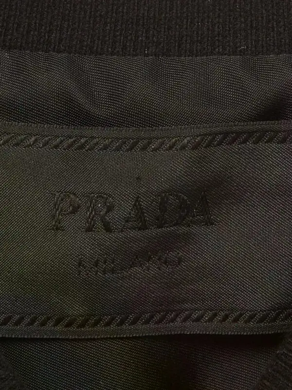 Prada Intarsia Logo Crew Neck Sweater