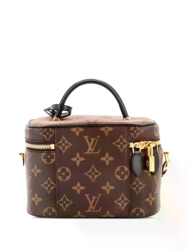 LOUIS VUITTON Reverse Monogram Canvas Vanity Pm Satchel - Brown